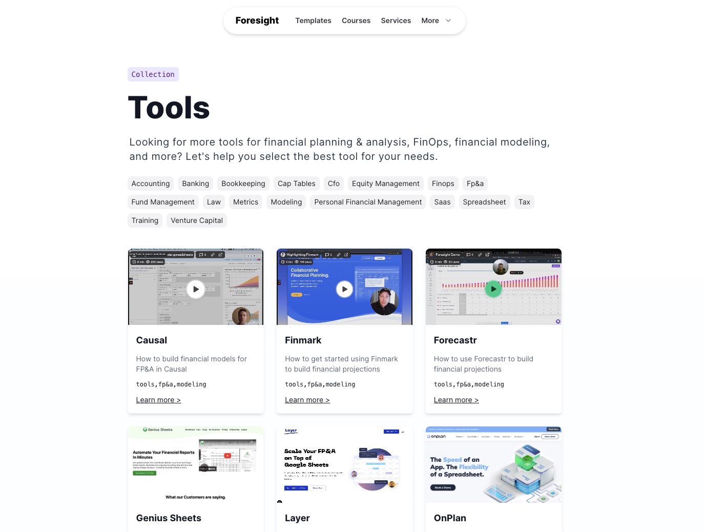 Tools | Foresight